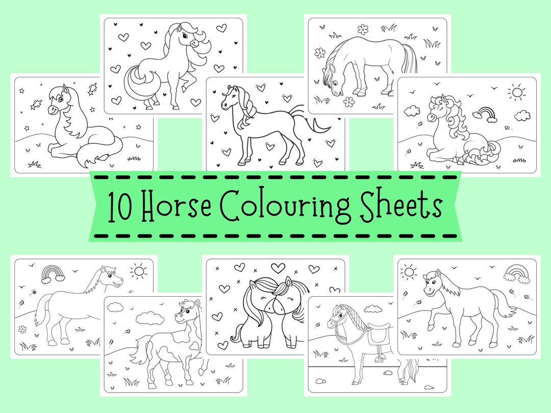 Horse Colouring Sheets - Horse Colouring for Children - Horse Coloring ...