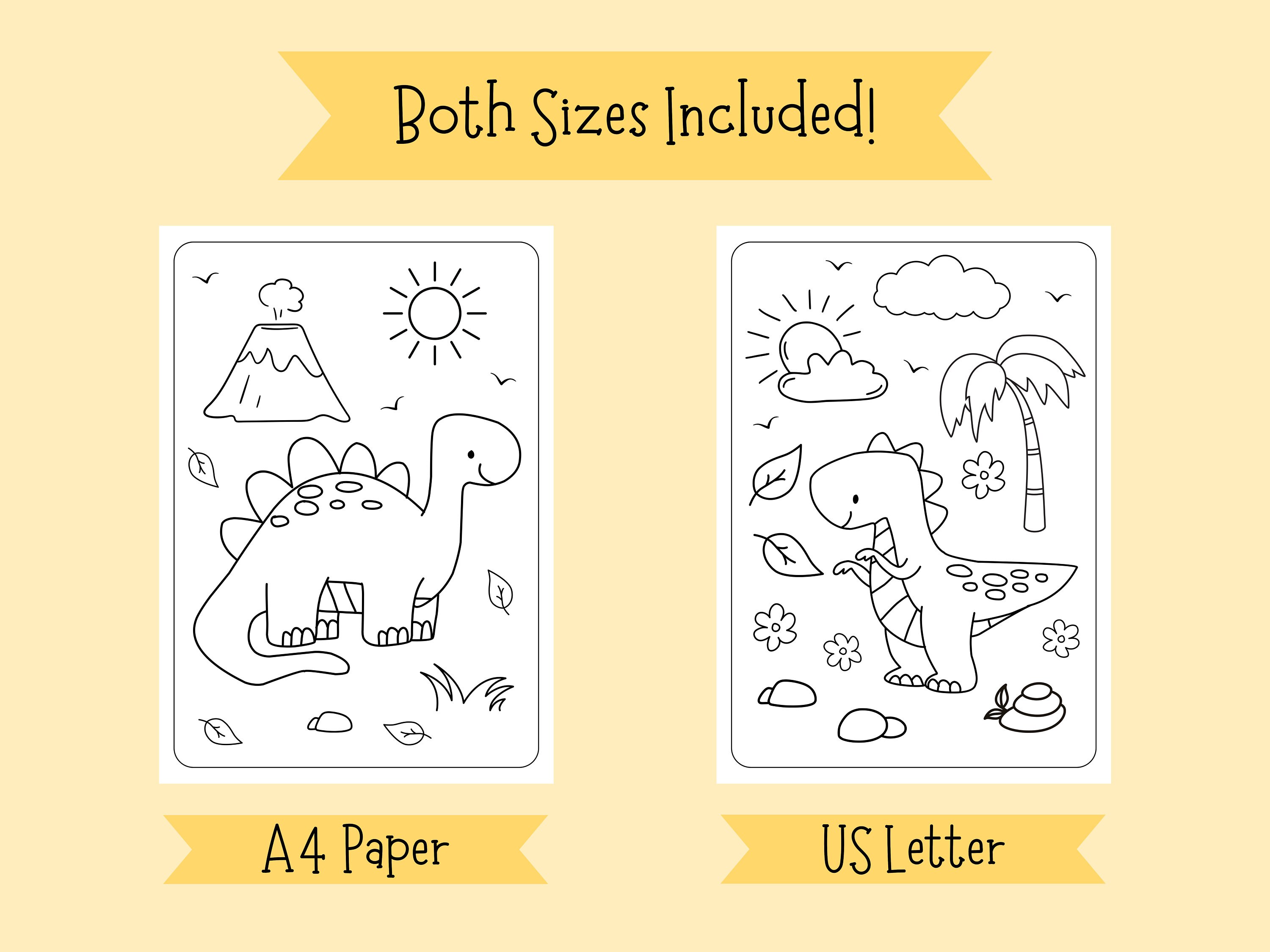 Dinosaur Colouring Sheets for Children Dinosaur Coloring Pages for Kids ...