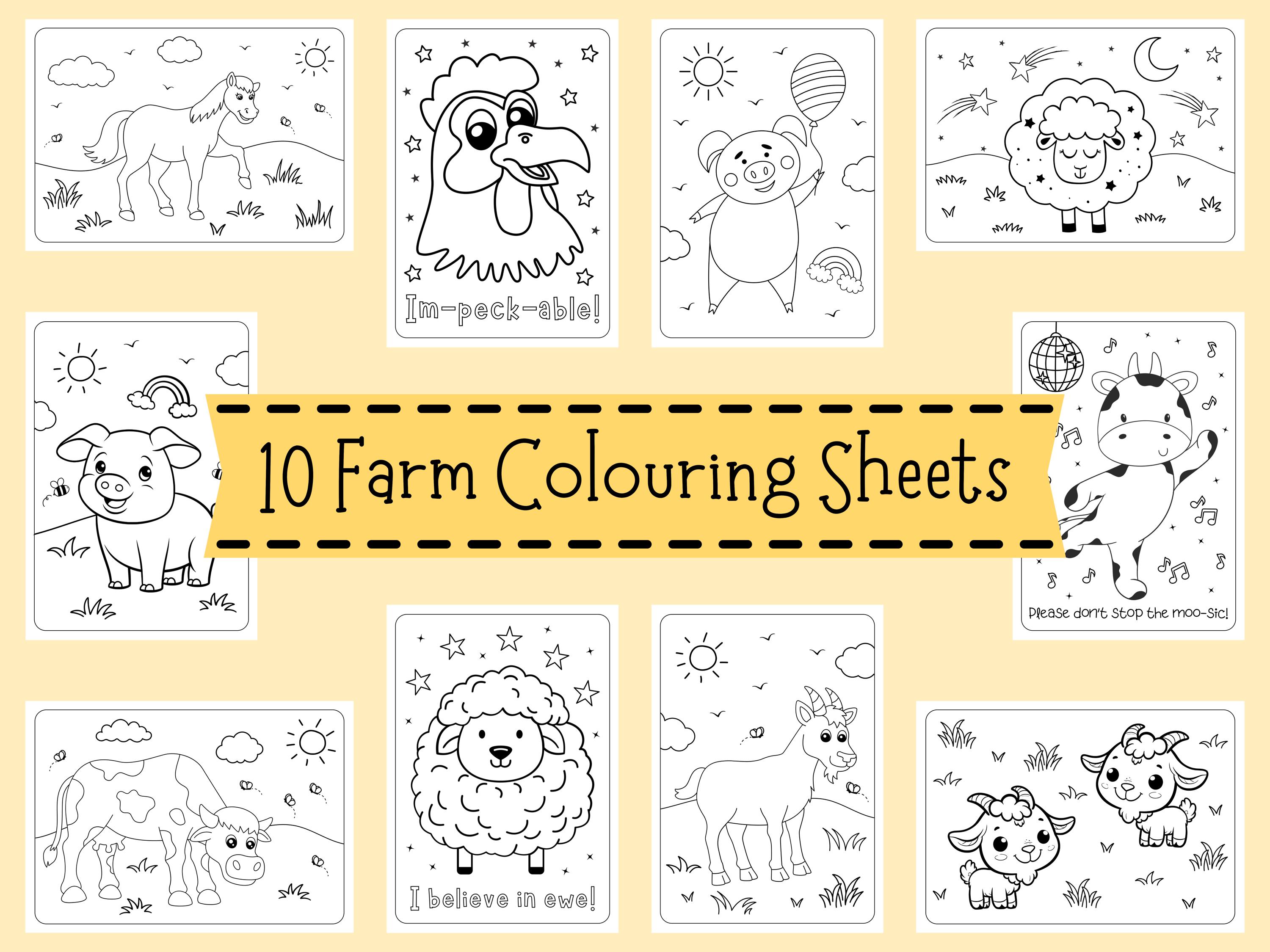 Farm Animal Colouring Sheets - Farm Animal Colouring for Children ...