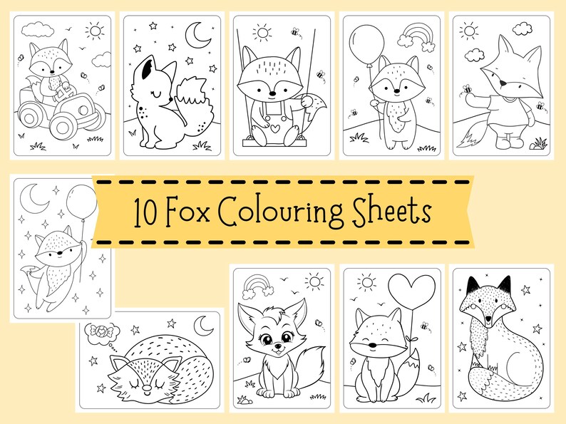 Fox Colouring Sheets - Fox Colouring for Children - Fox Coloring Pages ...