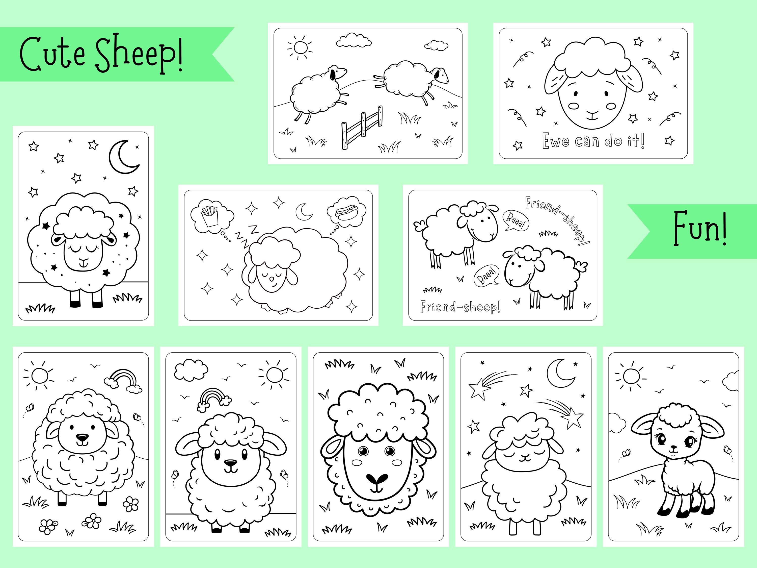 Sheep Colouring Sheets - Sheep Colouring for Children - Lamb Coloring ...