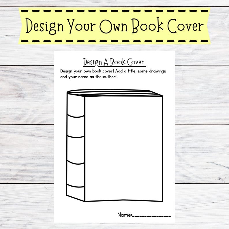 Design Your Own Book Cover Printable: Kids Activity (PDF Download ...