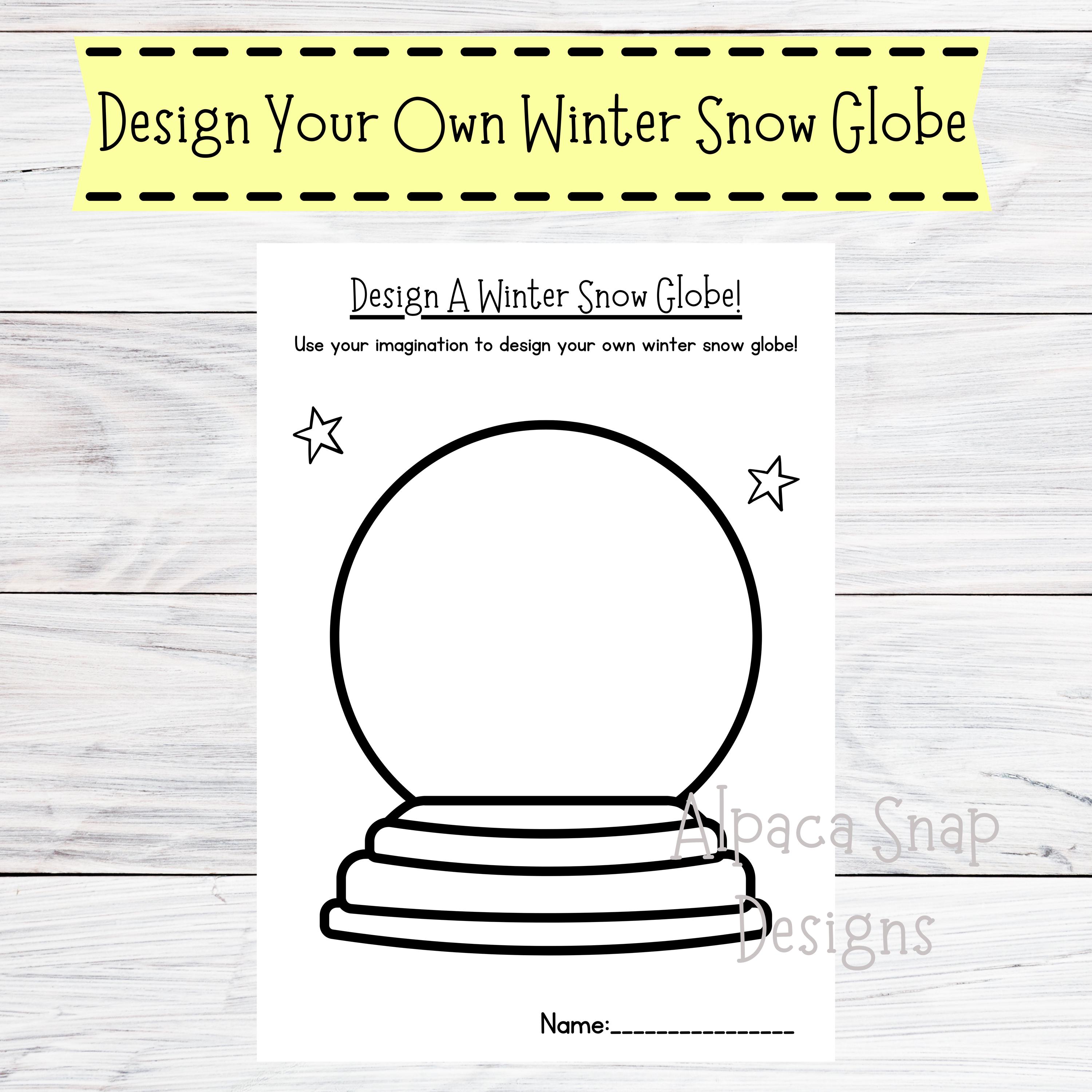 Design Your Own Winter Snow Globe Activity for Children - Etsy UK