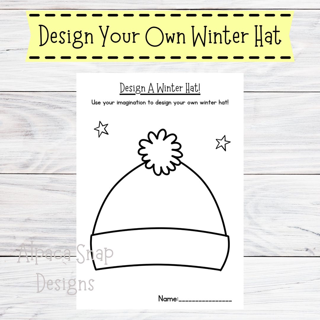Design Your Own Winter Hat Activity for Children - Etsy