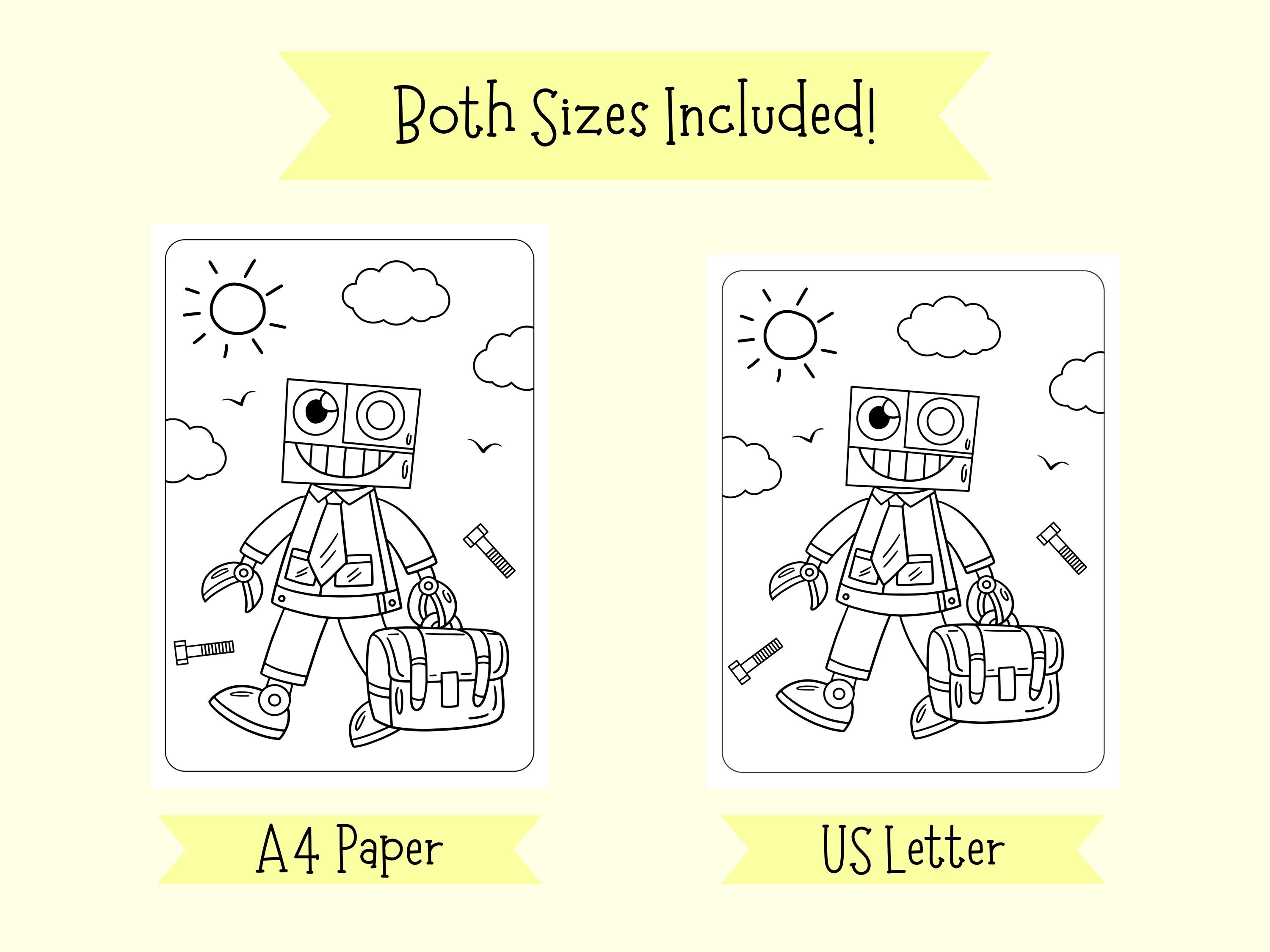 Robot Colouring Sheets for Children - Robot Coloring Pages for Kids ...