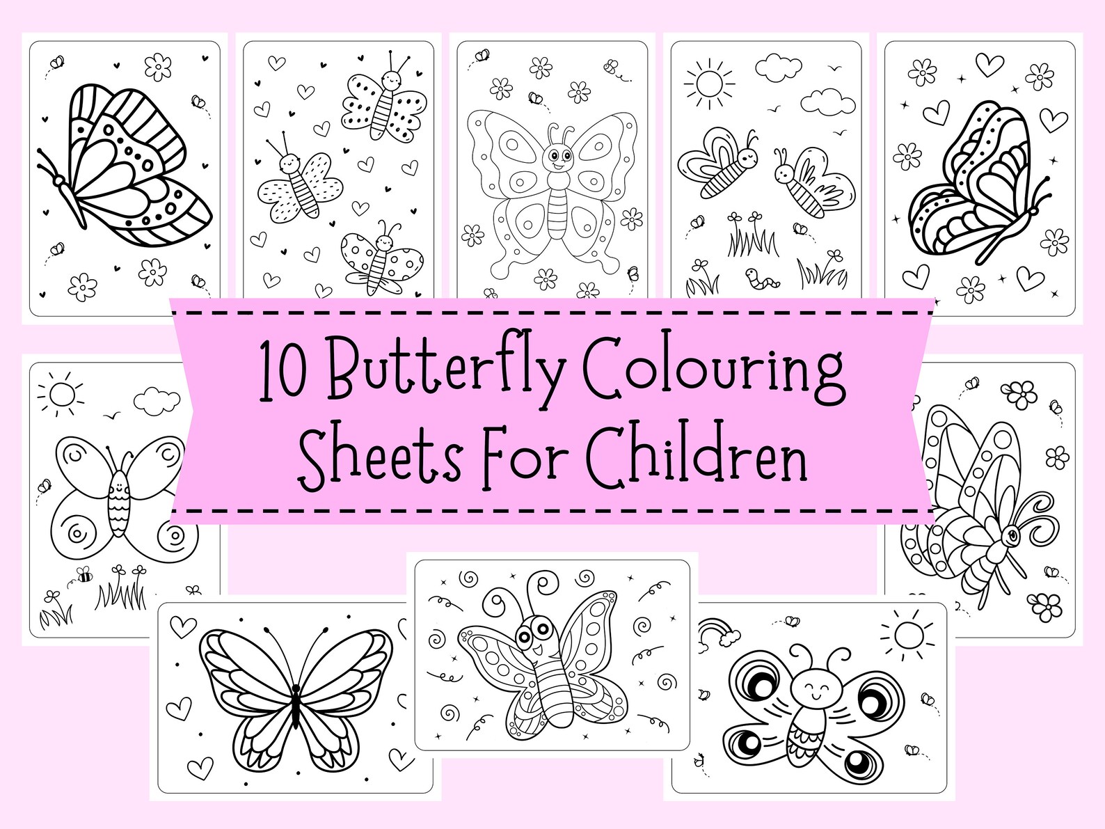 Butterfly Colouring Sheets for Children Butterfly Coloring Pages for ...