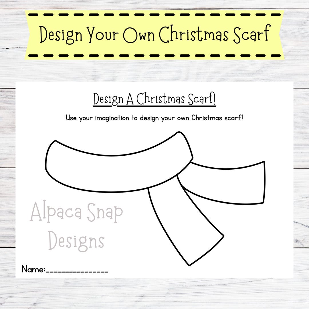 Design Your Own Christmas Scarf Activity for Children - Etsy