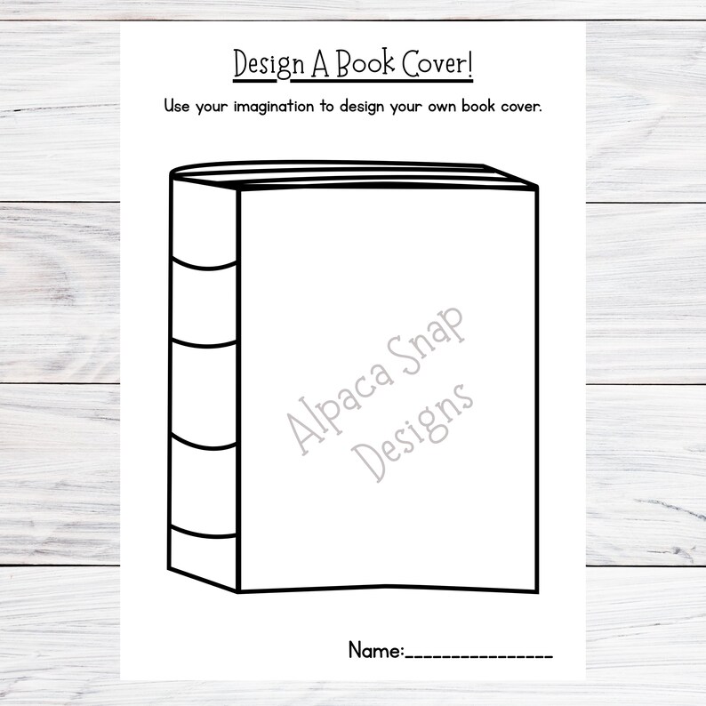 Design Your Own Book Cover Printable: Kids Reading Activity (PDF ...