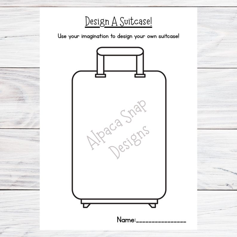 Design Your Own Suitcase Printable: Kids' Summer Craft Activity (PDF ...