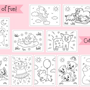 Pig Colouring Sheets for Children Pig Coloring Pages for Kids Cute Pig ...