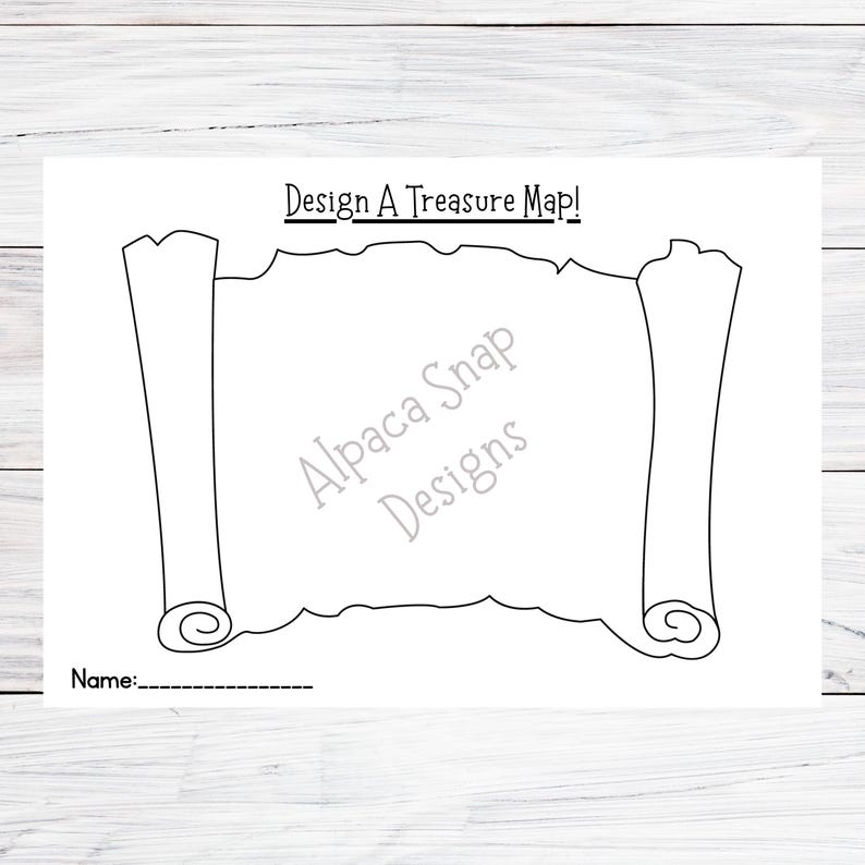Design Your Own Treasure Map Printable: Kids' Craft Activity (PDF ...