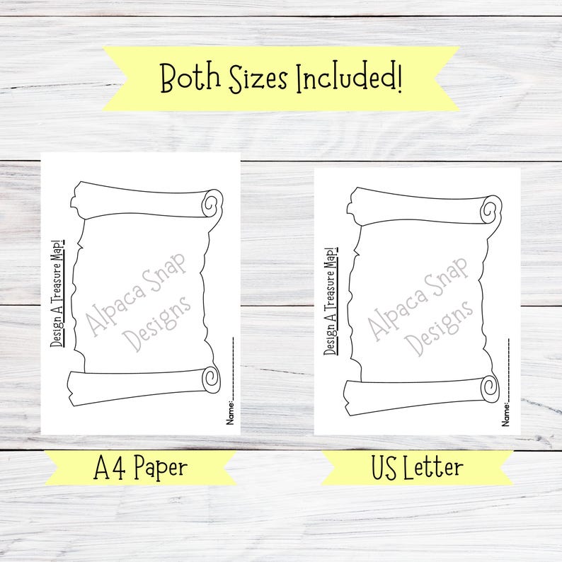 Design Your Own Treasure Map Printable: Kids' Craft Activity (PDF Download) - Etsy