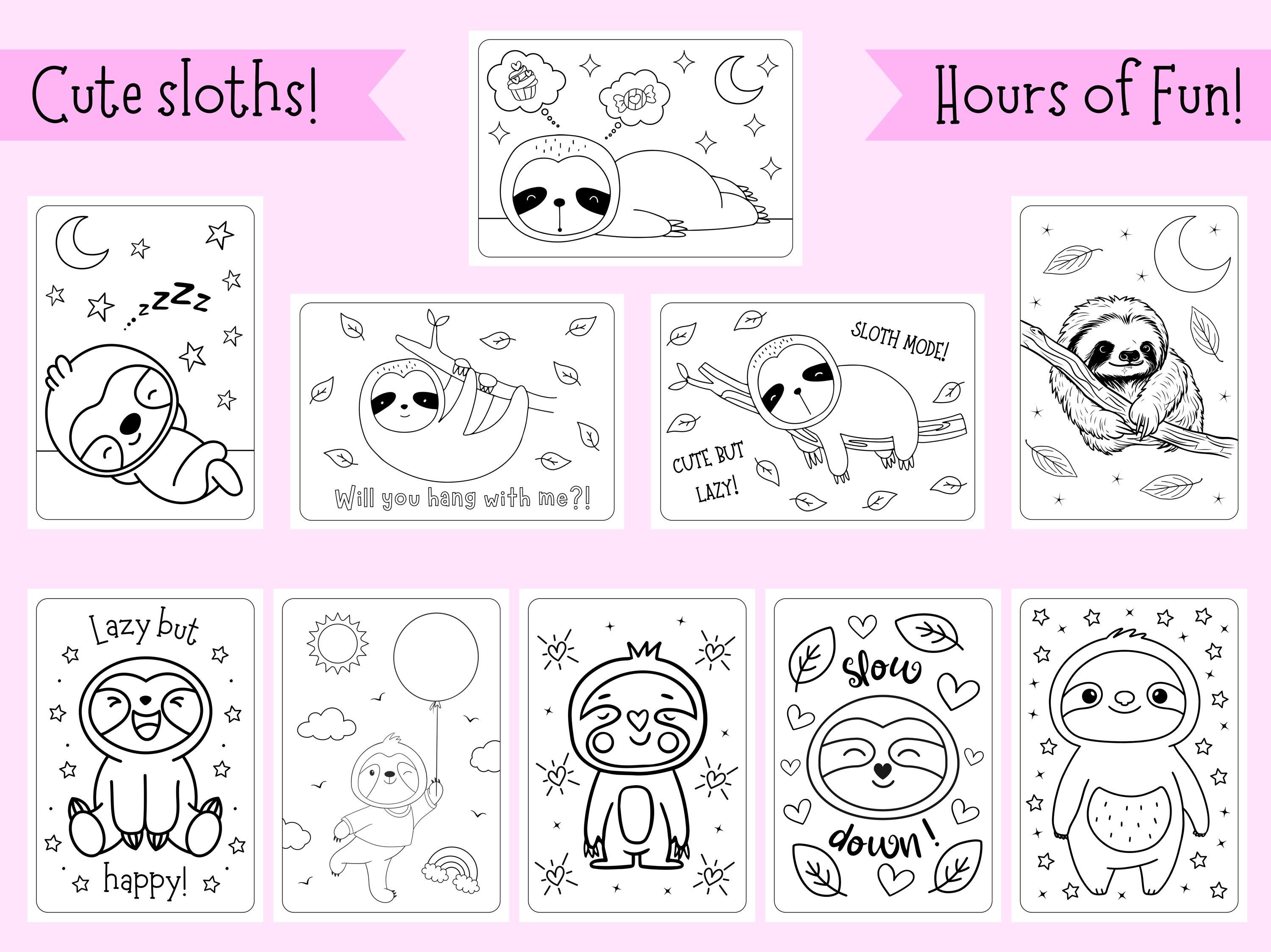 Sloth Colouring Sheets for Children - Sloth Coloring Pages for Kids ...