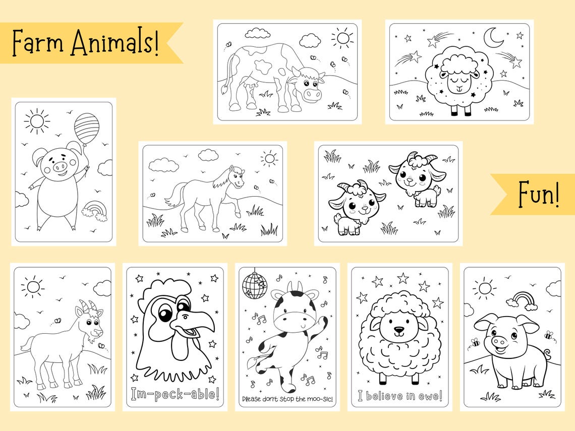 Farm Animal Colouring Sheets - Farm Animal Colouring for Children ...
