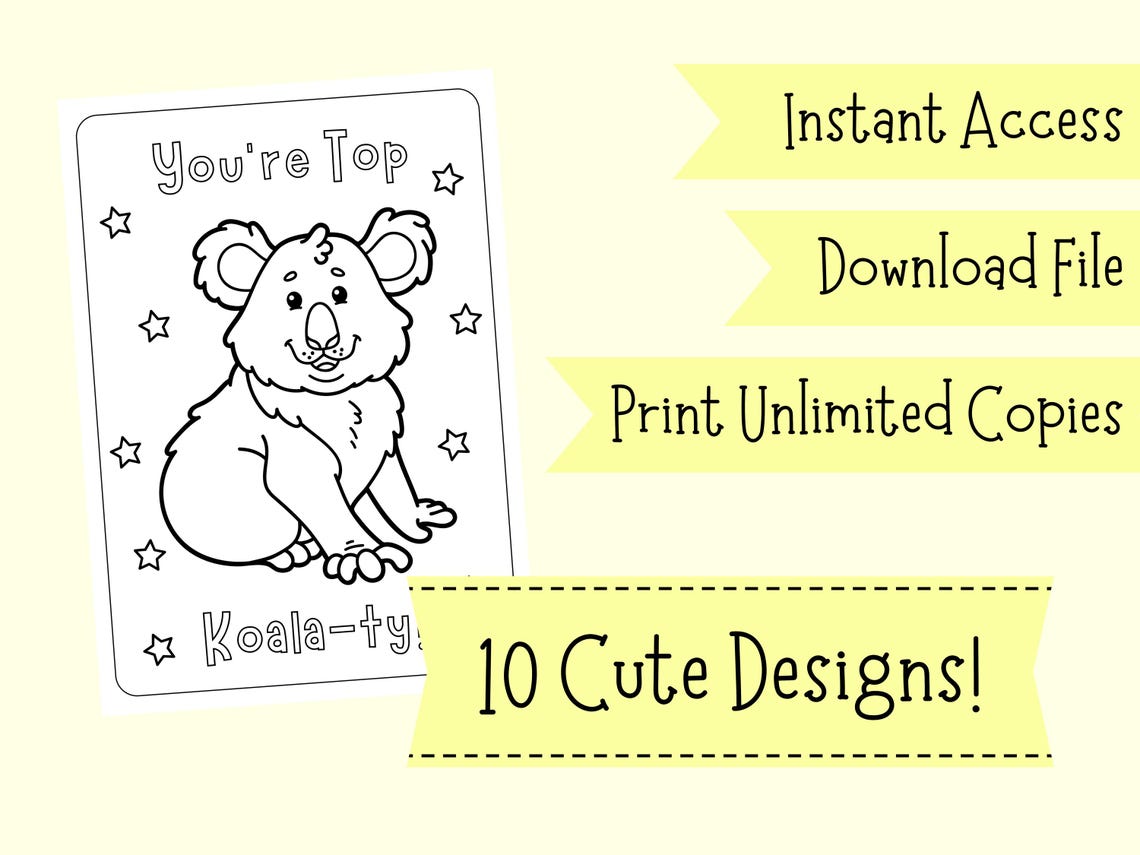Koala Colouring Sheets for Children Koala Coloring Pages for Kids Fun ...