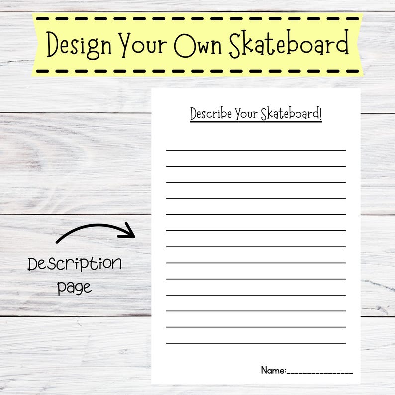 Design Your Own Skateboard Printable: Kids' Craft Activity (PDF ...