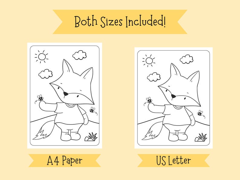 Fox Colouring Sheets - Fox Colouring for Children - Fox Coloring Pages ...