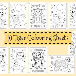Tiger Colouring Sheets for Children - Tiger Coloring Pages for Kids ...