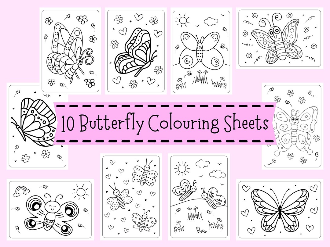 Butterfly Colouring Sheets for Children - Butterfly Coloring Pages for ...