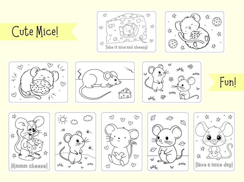 Mouse Colouring Sheets - Mouse Colouring for Children - Mice Coloring ...