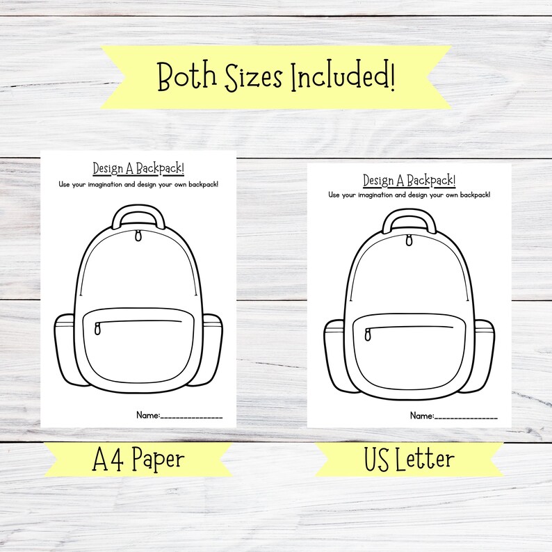 Design A Backpack Printable - Design Your Own Rucksack Activity ...