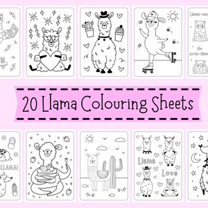 Llama Colouring Sheets for Children - Llama Coloring Pages for Kids ...