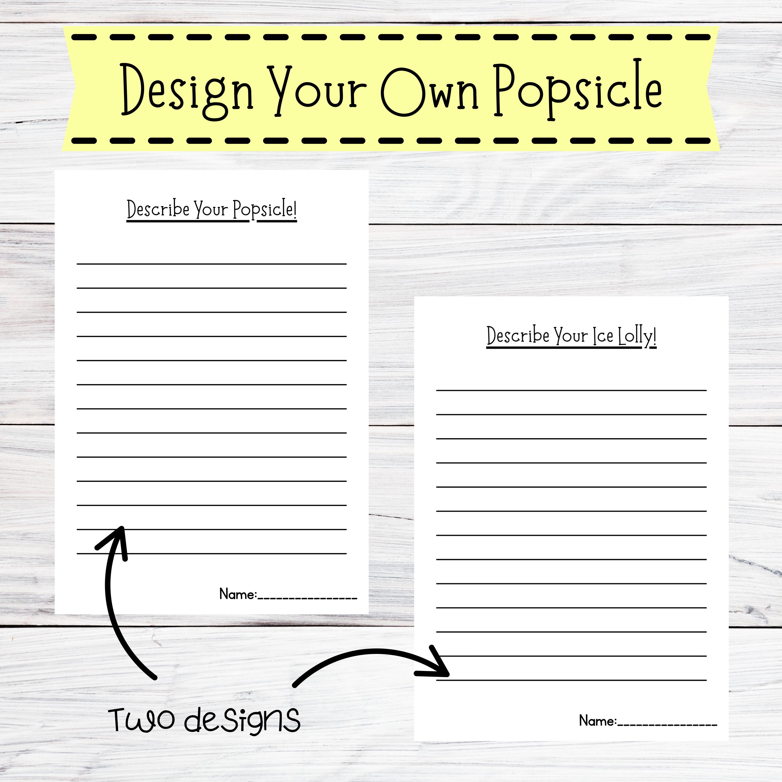 Design A Popsicle Printable - Design Your Own Popsicle Activity ...