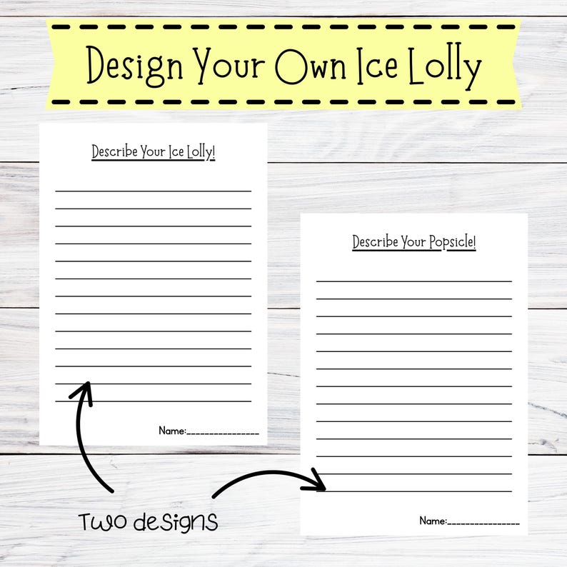 Ice Lolly Design Printable: Kids Summer Coloring Activity (PDF Download ...