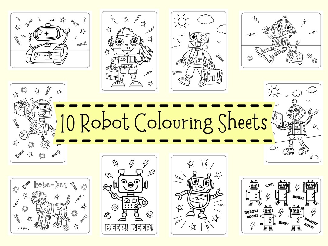 Robot Colouring Sheets for Children - Robot Coloring Pages for Kids ...