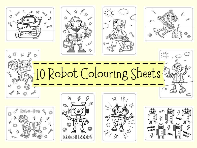 Robot Colouring Sheets for Children - Robot Coloring Pages for Kids ...