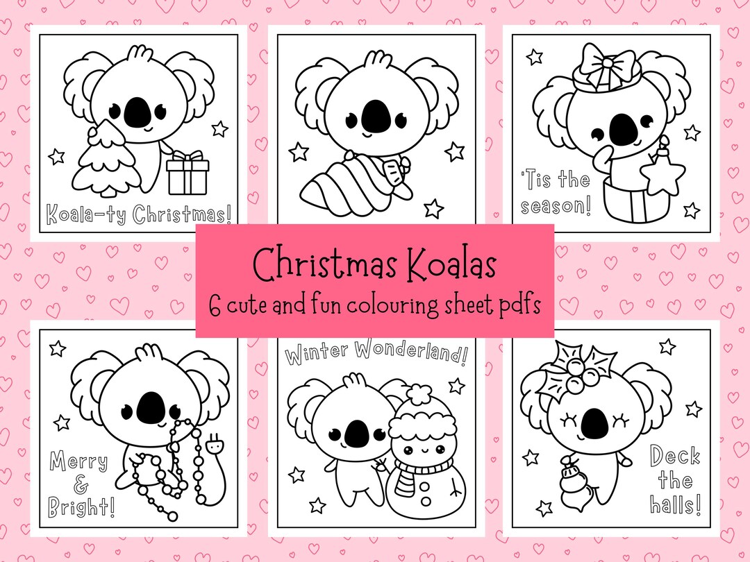 Christmas Koala Colouring Sheets Cute Koala Coloring Pages Cute ...