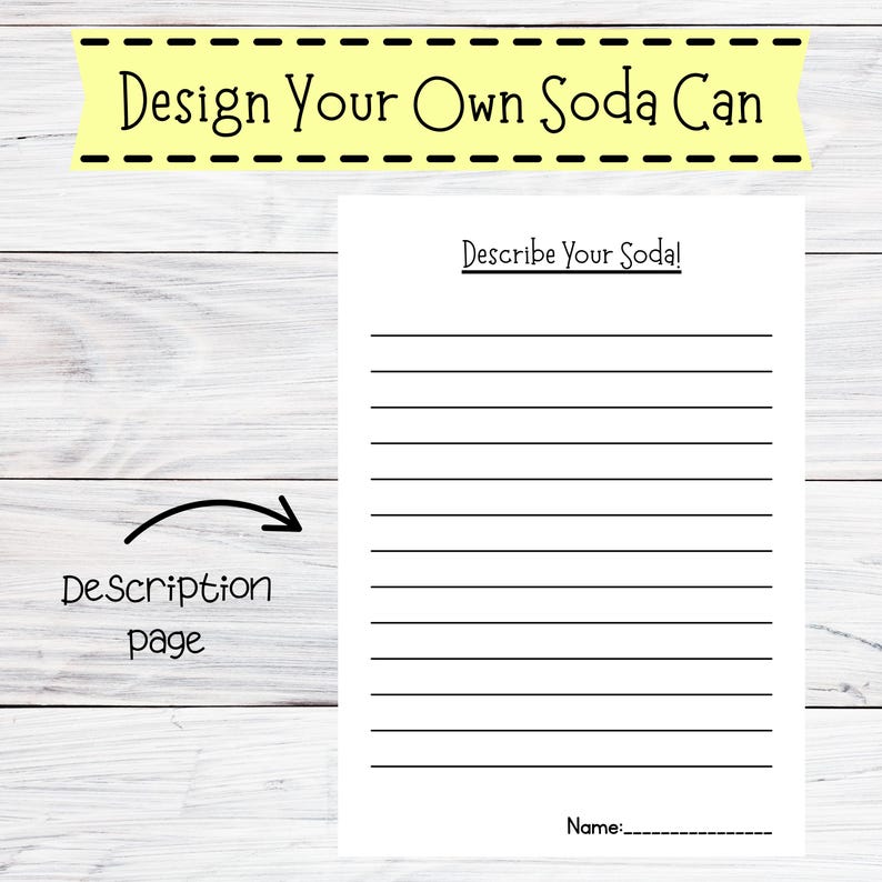 Design A Soda Can Printable - Design Your Own Soda Can Activity - Soda ...