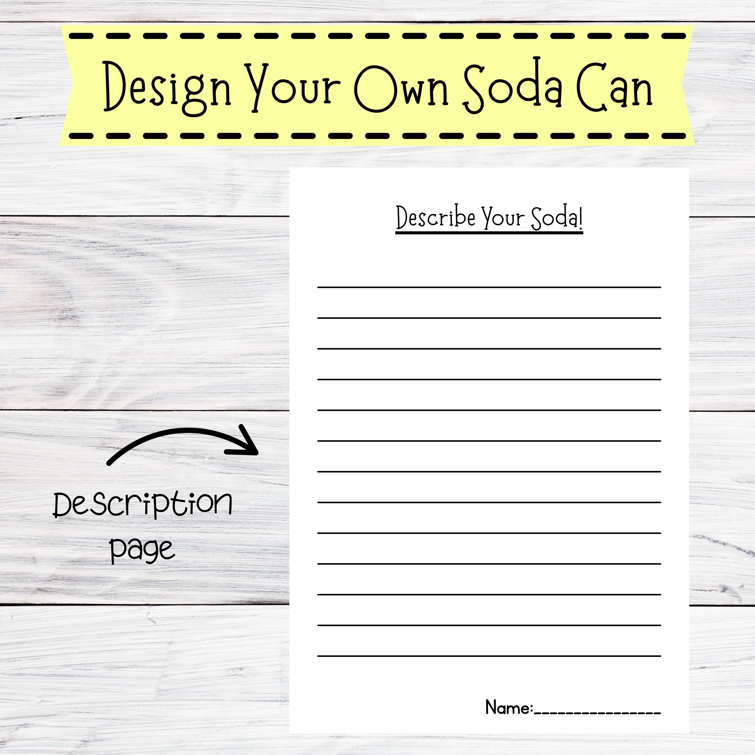 Design A Soda Can Printable - Design Your Own Soda Can Activity - Soda ...