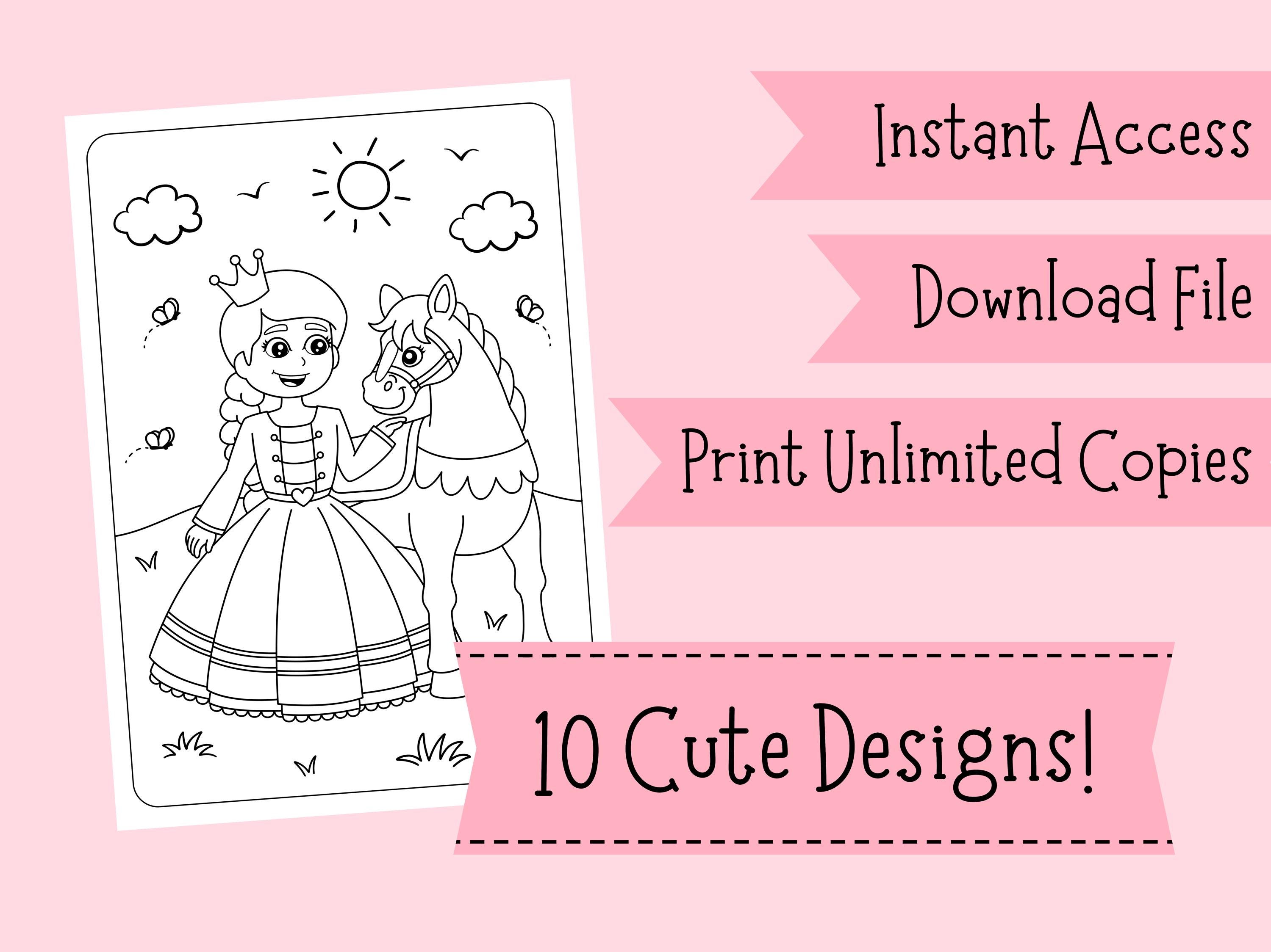 Princess Colouring Sheets for Children - Princess Coloring Pages for ...