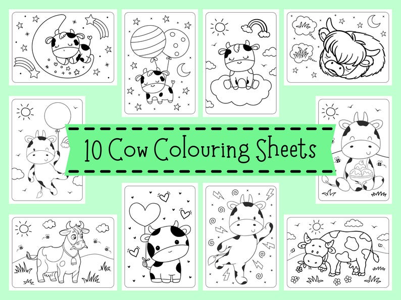 Cow Colouring Sheets - Cow Colouring for Children - Cow Coloring Pages ...
