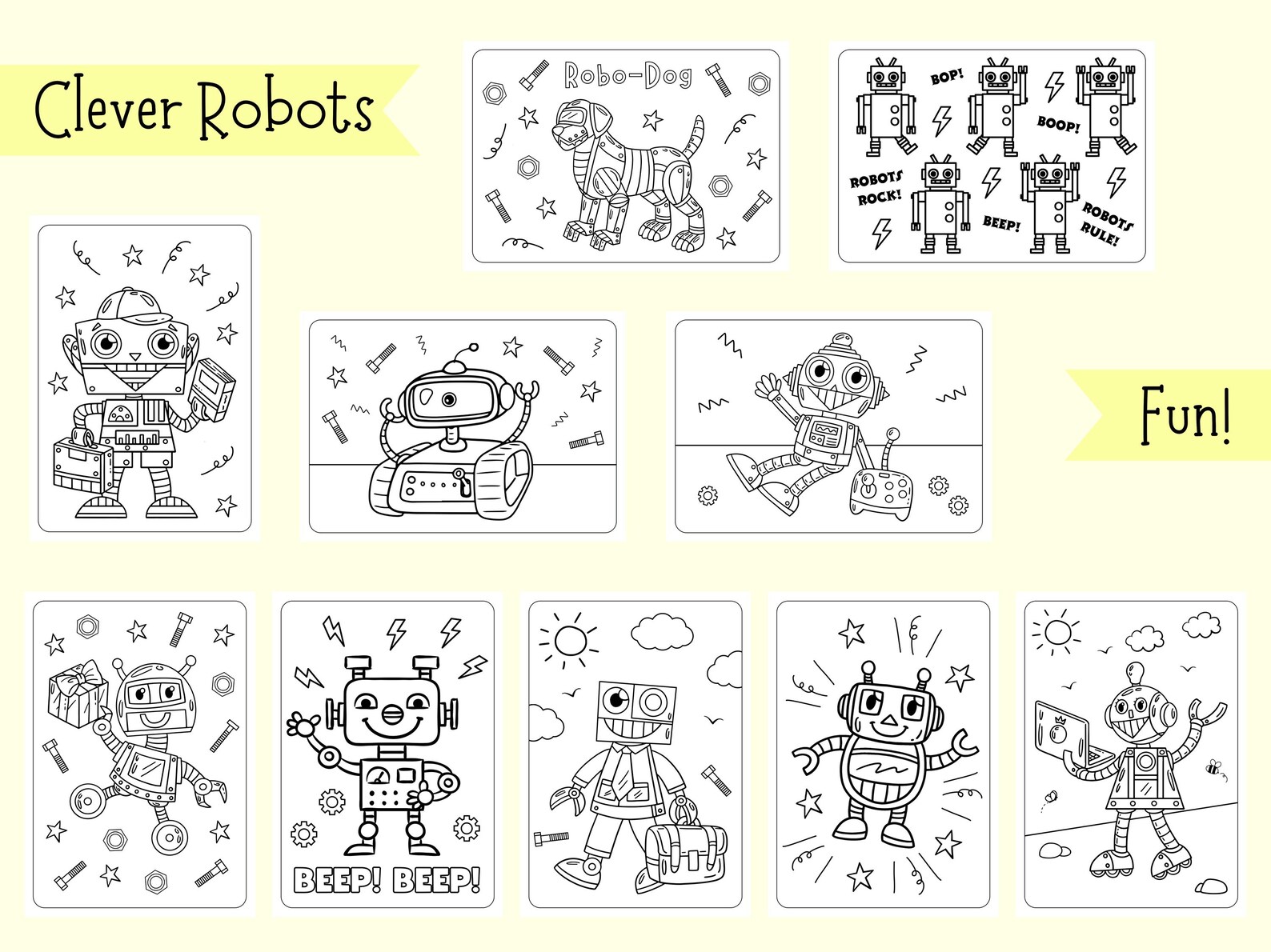 Robot Colouring Sheets for Children - Robot Coloring Pages for Kids ...