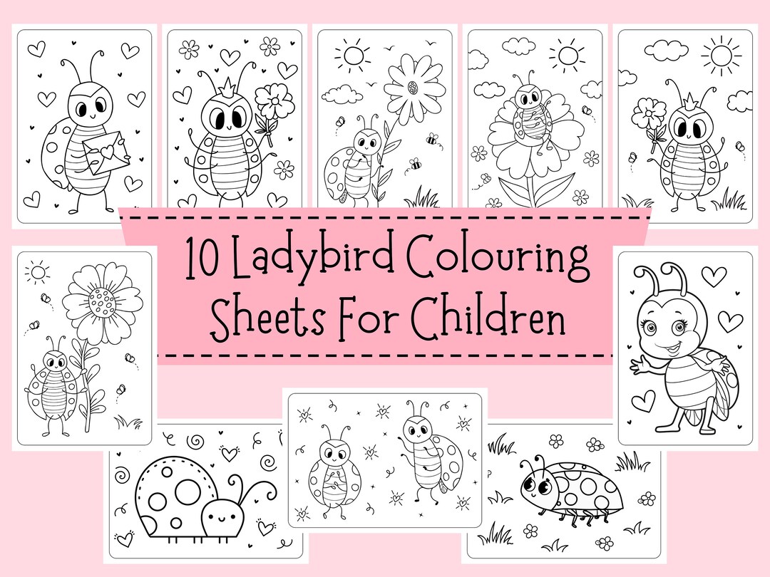 Ladybird Colouring Sheets for Children Ladybird Coloring Pages for Kids ...