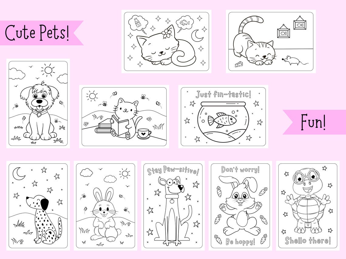 Pets Colouring Sheets for Children - Pets Coloring Pages for Kids ...