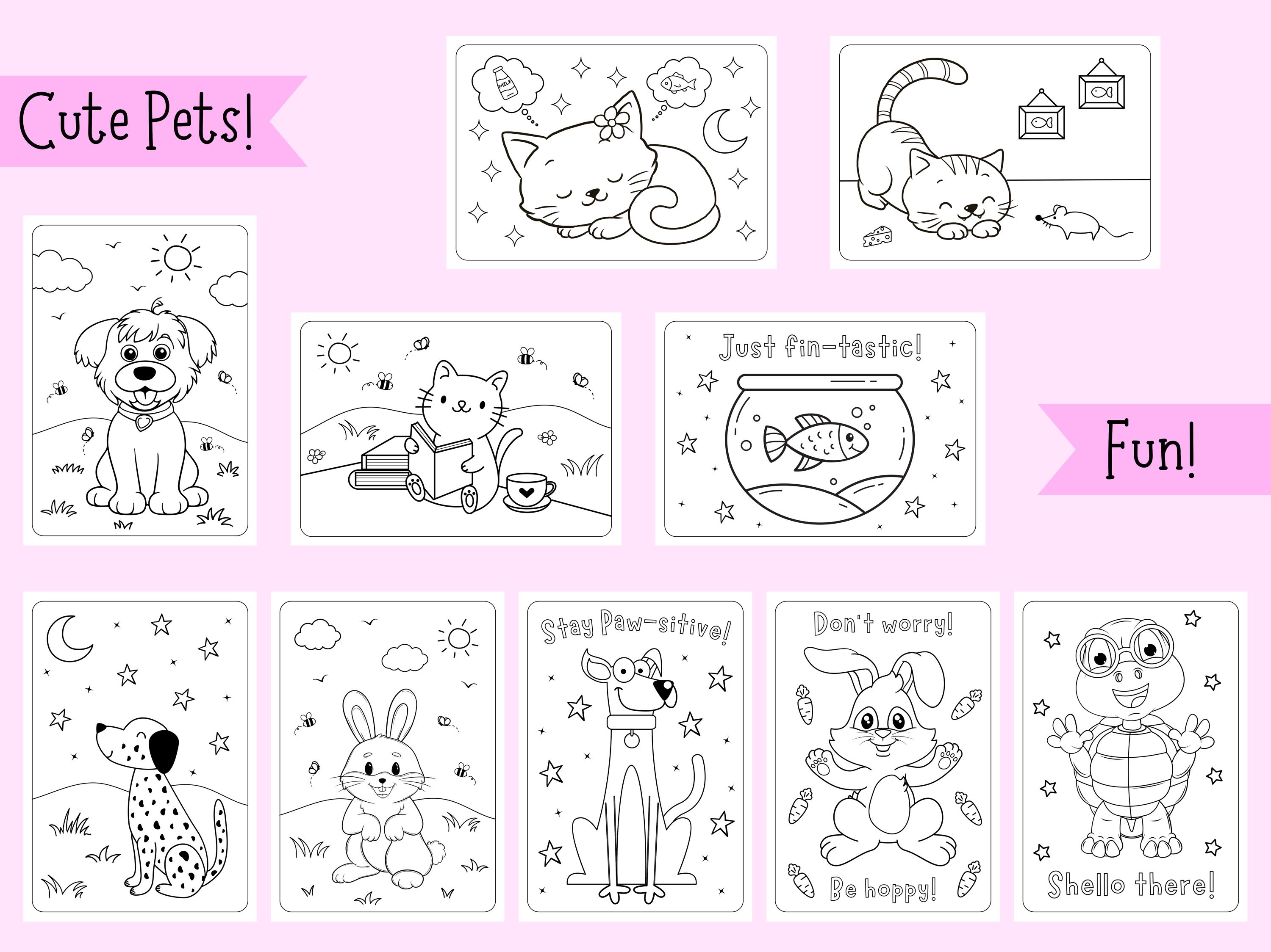 Pets Colouring Sheets for Children - Pets Coloring Pages for Kids ...