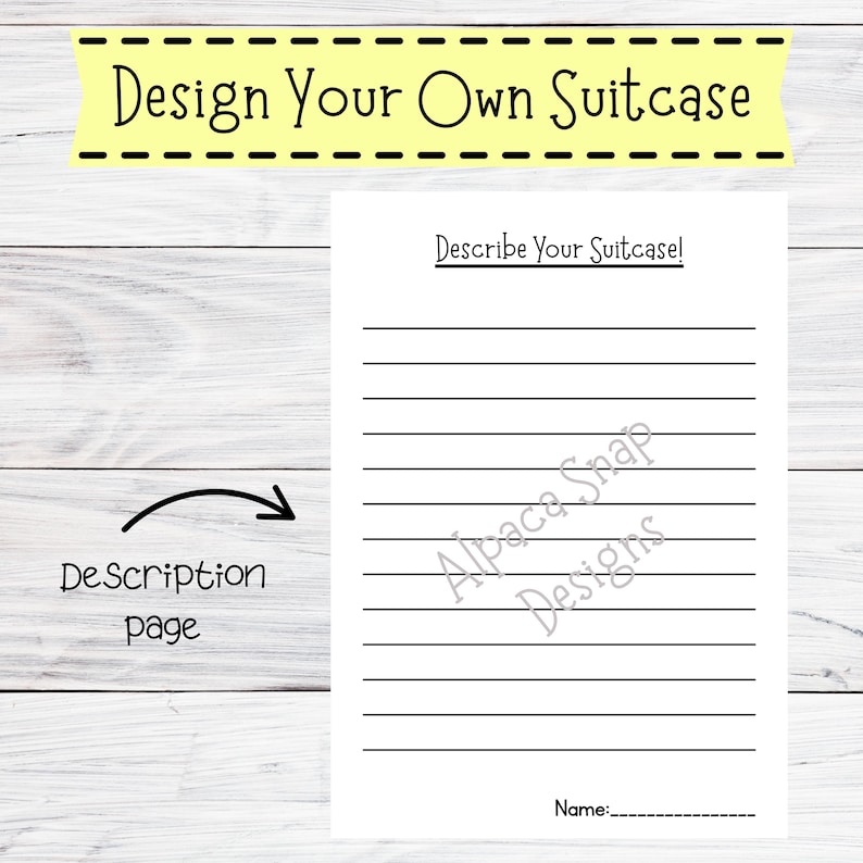 Design Your Own Suitcase Printable: Kids' Summer Craft Activity (PDF ...