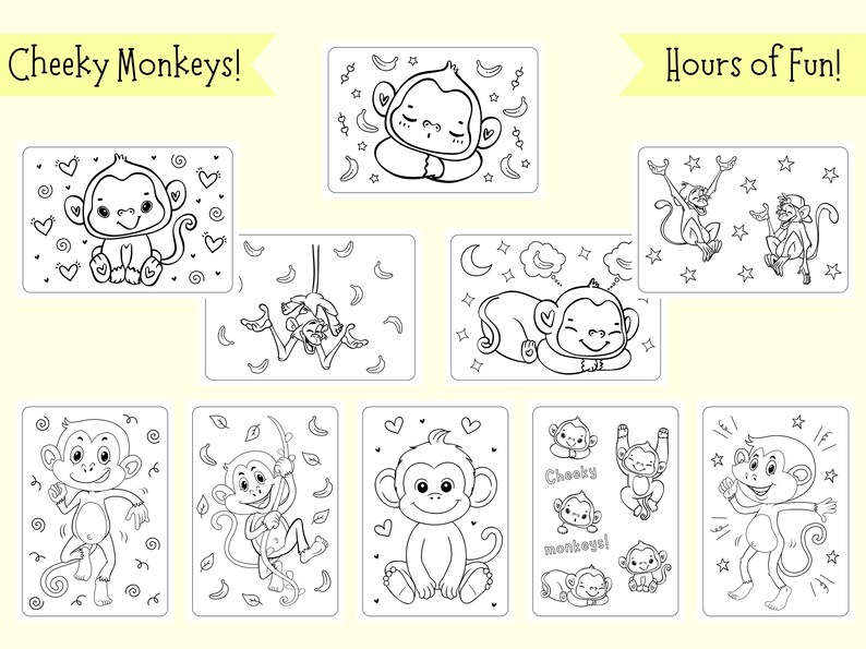 Monkey Colouring Sheets - Monkey Colouring for Children - Monkey ...