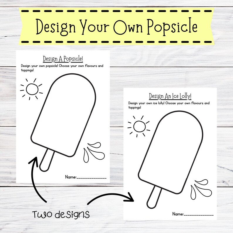 Design A Popsicle Printable - Design Your Own Popsicle Activity ...