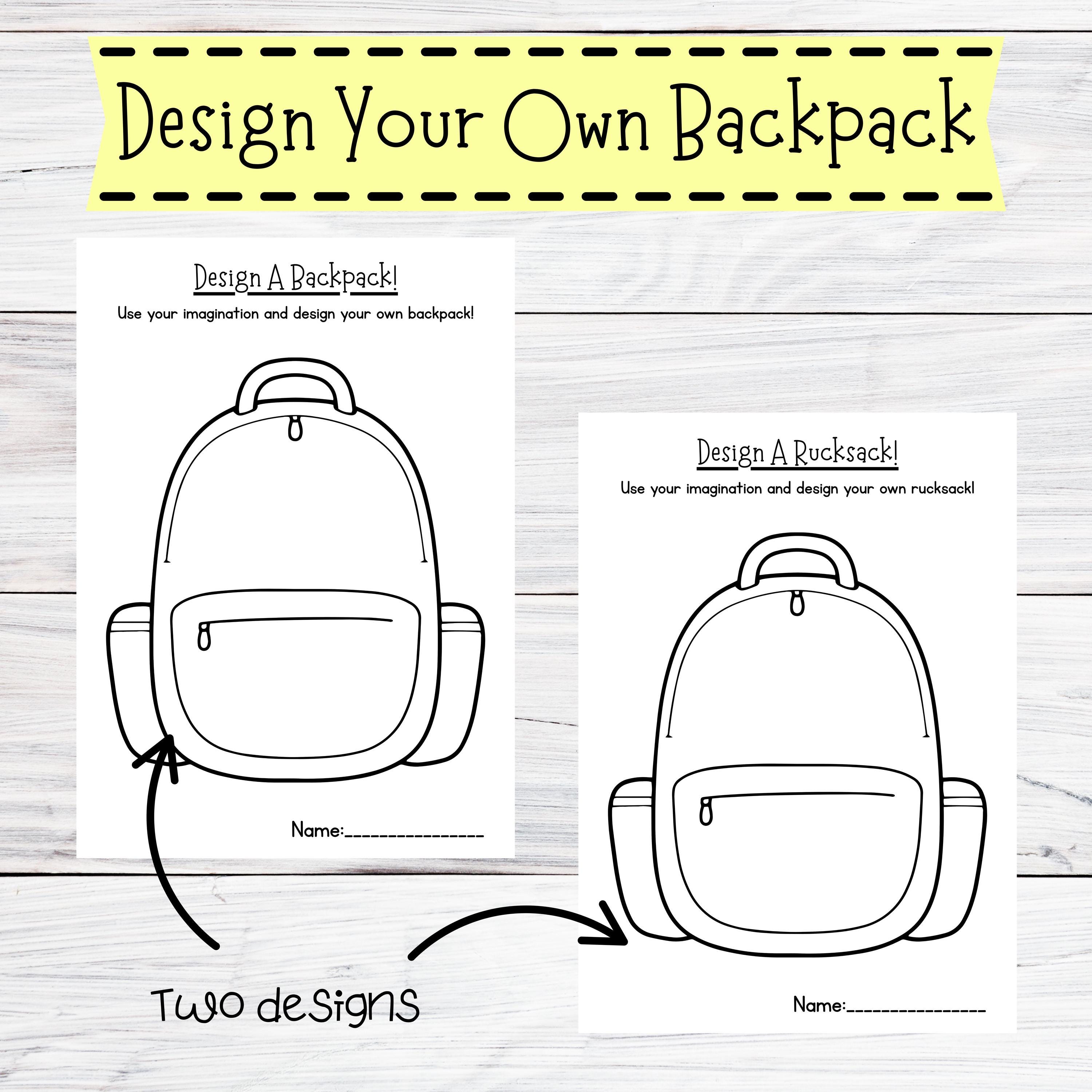 Design A Backpack Printable - Design Your Own Rucksack Activity ...