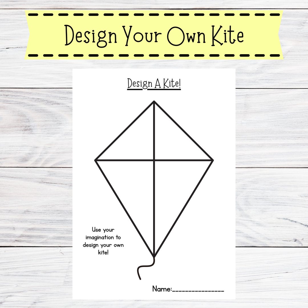Design Your Own Kite Printable: Kids' Summer Craft Activity (PDF ...