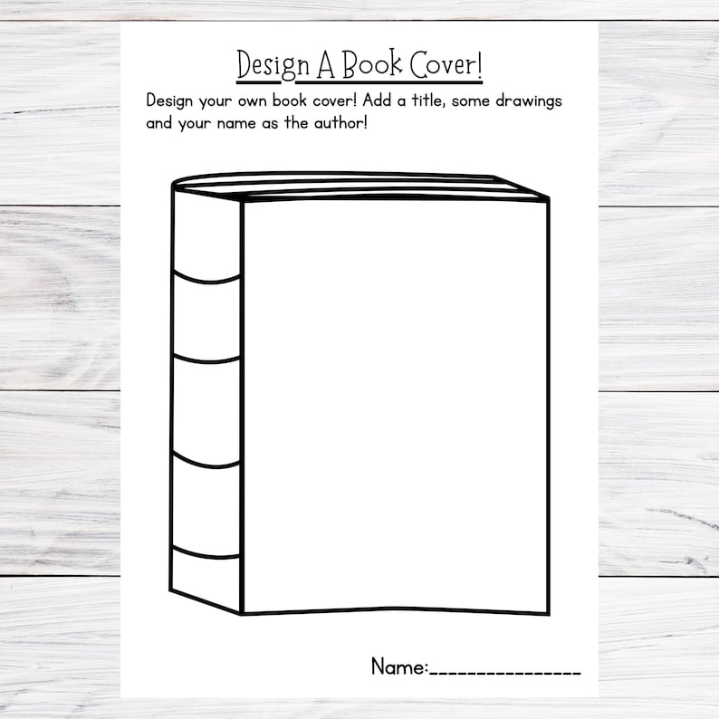 Design A Book Cover Printable - Design Your Own Book Cover Activity ...