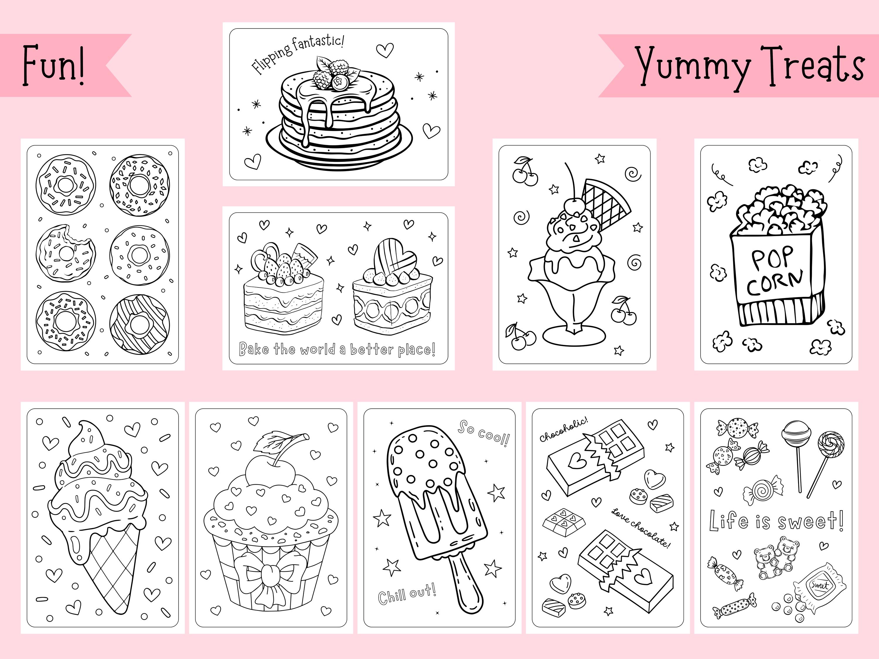 Sweet Treats Colouring Sheets for Children - Sweet Treats Coloring ...