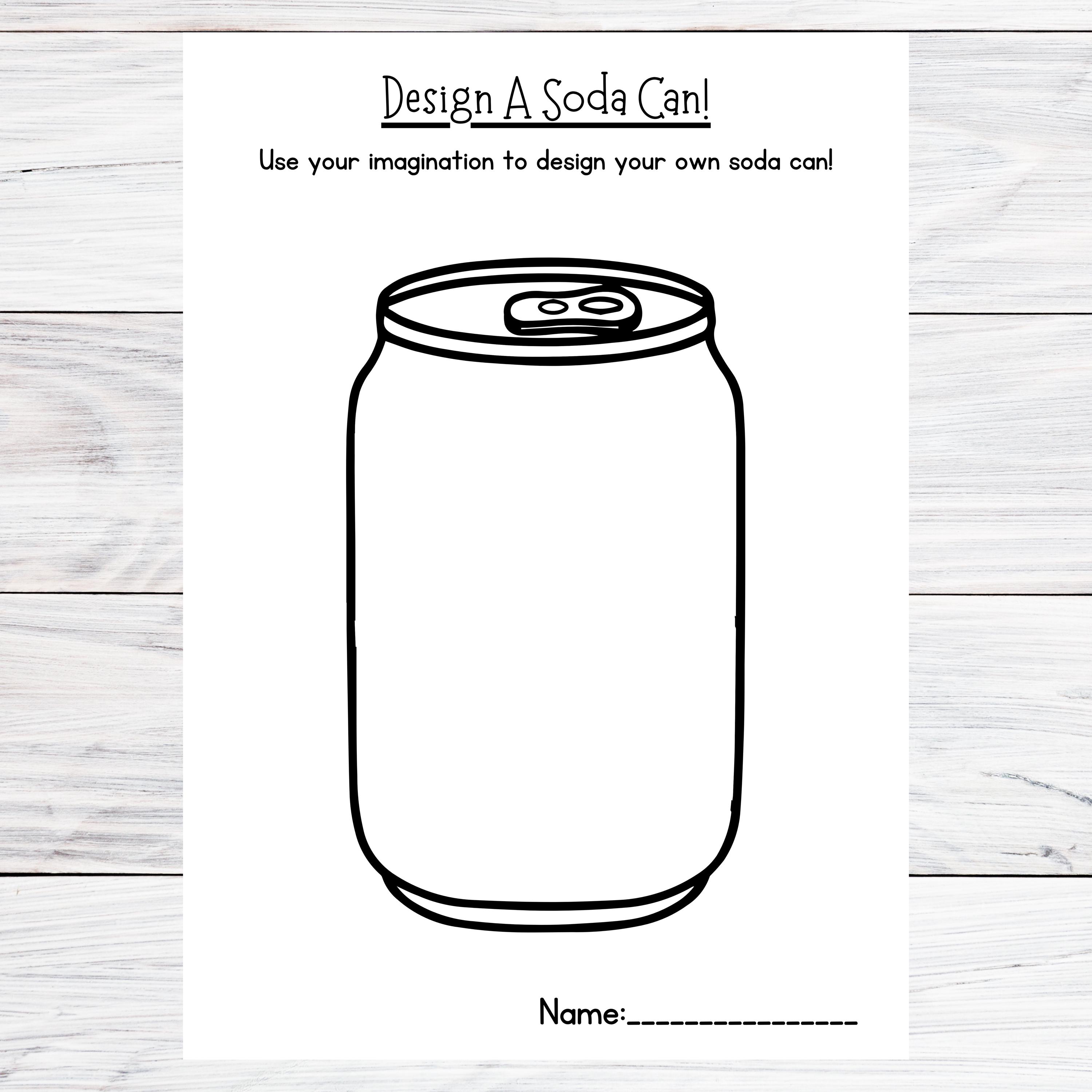 Design A Soda Can Printable - Design Your Own Soda Can Activity - Soda ...