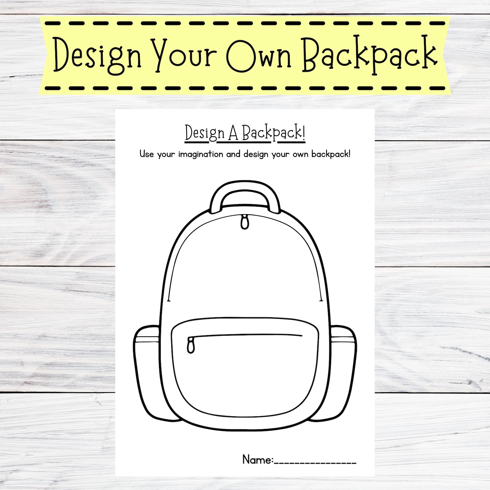 Design A Backpack Printable - Design Your Own Rucksack Activity ...