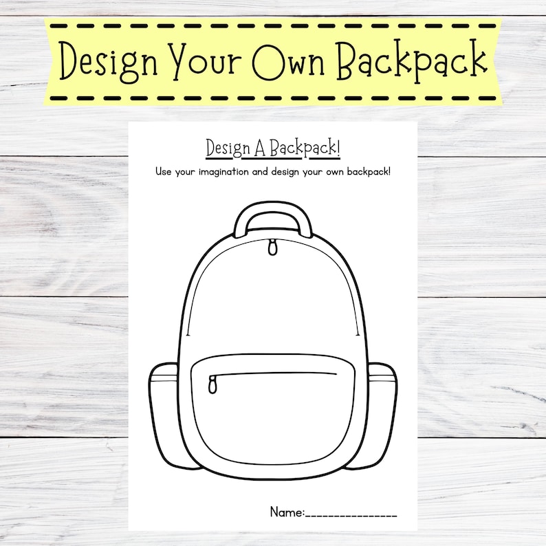 Design A Backpack Printable - Design Your Own Rucksack Activity ...