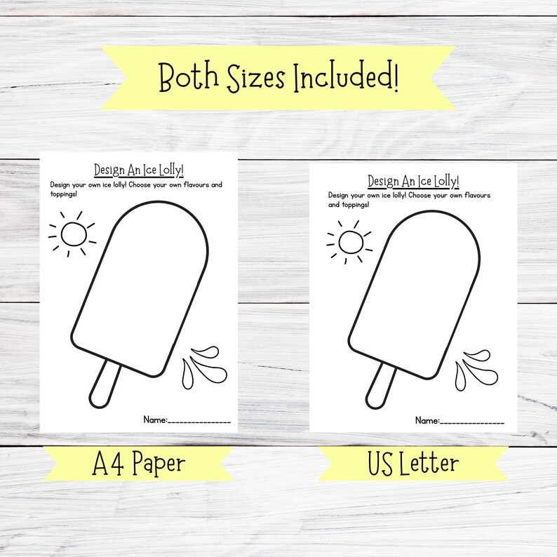 Design an Ice Lolly Printable - Design Your Own Ice Lolly Activity ...
